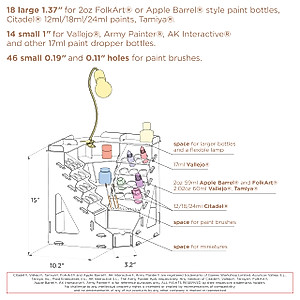 1 Modular + 2 Corner Paint Rack Organizer