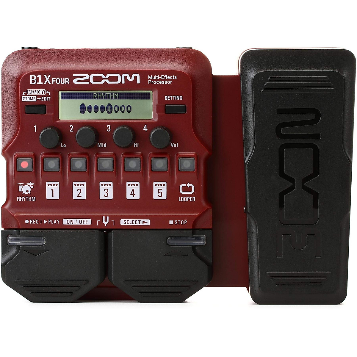 Zoom B1X FOUR Bass Guitar Multi-Effects Processor with Expression Pedal & AD-16 AC Adapter, 9V AC Power Adapter Designed for Use with Guitar, Bass, and Acoustic Effects Pedals