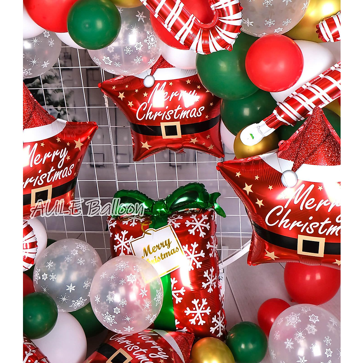 AULE Christmas Balloon Garland Arch Kit 120Pcs Balloons for Xmas