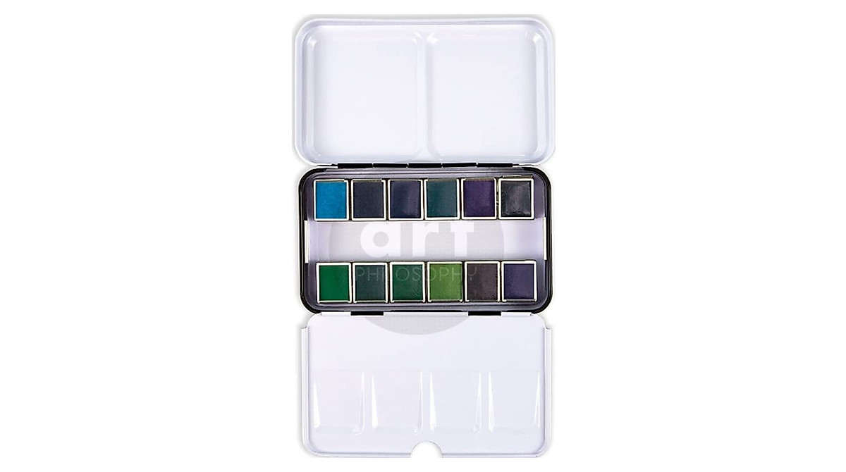 Prima Confections Watercolor Pans - 12 Colors for Creative Painting