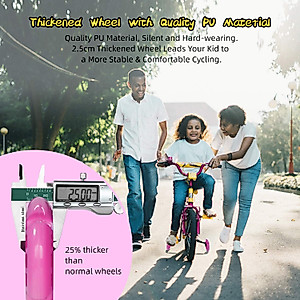 PRUNUS Flash Bike Training Wheels for 14 16 18 20 Inch.Training Wheels for Kids Bike is Heavy Duty.Bicycle Training Wheels is Suitable Single Speed Bike