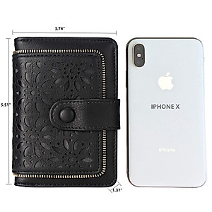 Fanaztee Women RFID Blocking Vintage Organizer Wallet for Ladies Small Purse with Multi Card Holder