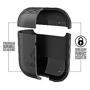 Catalyst Lanyard Case for AirPods 1 & 2 Silicone AirPods Case Cover, Lanyard Included, Extra Grippy High Gloss Surface Finish