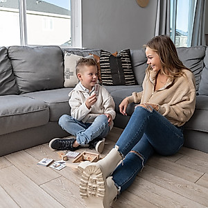 Wooden Reading Blocks Montessori Toy for Toddlers - Preschool Educational Alphabet Puzzle Manipulatives & Learning Games for Boys & Girls - Kids Love Learning with Our CVC Phonics Activity