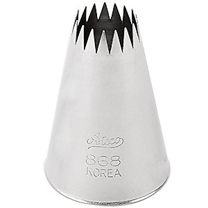 Ateco # 868 - French Star Pastry Tip .63'' Opening Diameter- Stainless Steel