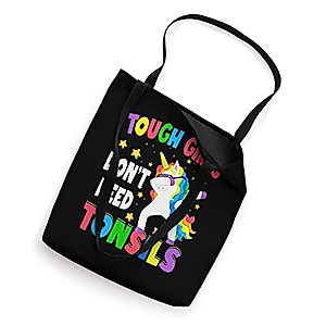 Tough Girls Surgery Recovery Girls Unicorn Tonsil Removal Tote Bag