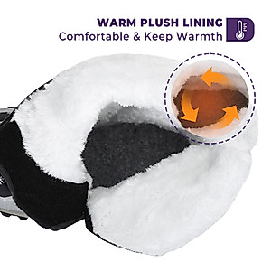 Mishansha Little Boys Winter Boots for Girls Kids War Snow Boots Water Resistant Antislip Outdoor Cold Weather Shoes Purple 2 Little Kid