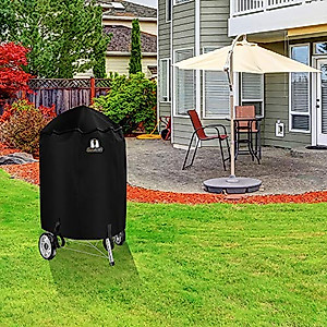 SUPJOYES Grill Cover for Weber Charcoal Kettle, 22 Inch BBQ Grill Cover, Heavy Duty Waterproof Barbecue Grill Covers