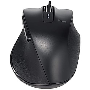 ELECOM Wired Mouse Blue LED Grip Feeling EX-G Series M Size 5 Buttons Red M-XGM10UBBK
