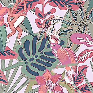 Vera Bradley Women's Recycled Lighten Up Reactive Crossbody Sling Purse, Rain Forest Canopy Coral, One Size