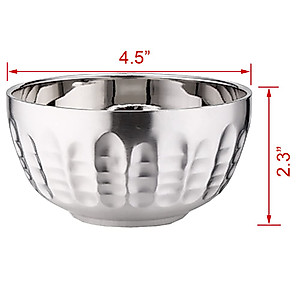 Lomodo 10 Pack 13 Oz Stainless Steel Bowls SUS304 Non-slip Bowls Double-walled Insulated Metal Snack Bowls