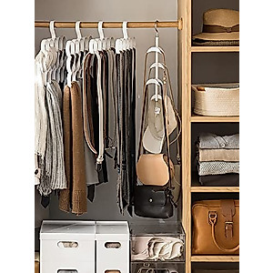 Purse Hanger for Closet - Rotating Handbag Hanging Hook Bag Storage Space Saver with 4 Hooks, Hanging Organizer for Scarf Handbag Belt, 2 PCS