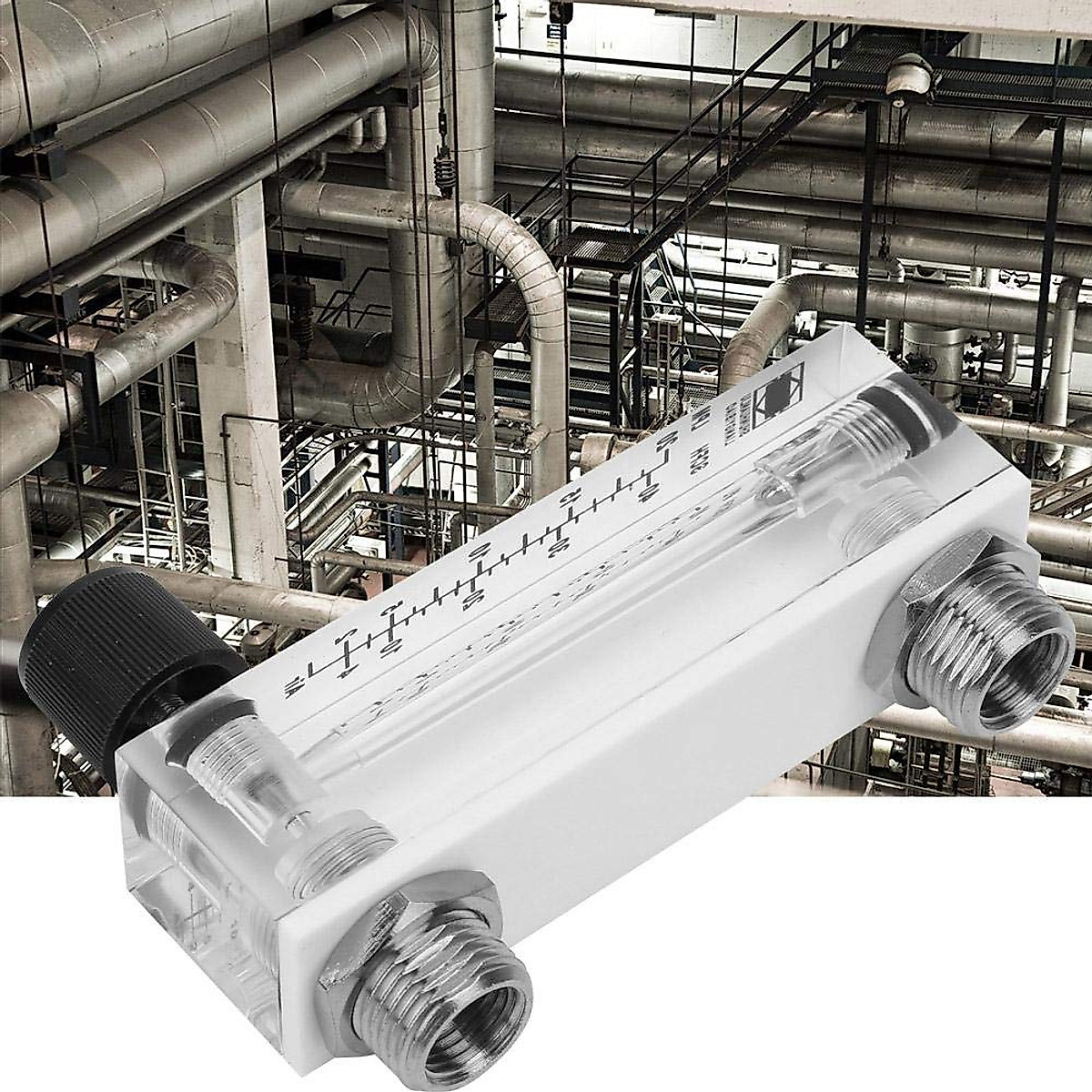 LZM-6T Adjustable Gas Meter Panel Type Flowmeter Instrument Brass Female BSP1/4" for Oxygen/Air/Gas 2-20LPM/4-40SCFH