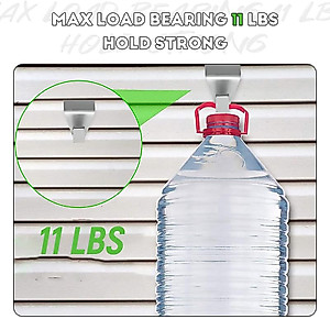 Moonboat 10PCS Siding Hooks for Hanging Outdoor, Upgraded Stainless Steel Hanging Hooks, No-Hole Needed Vinyl Siding Clips for Hanging Wreaths, Picture,String Lights and Decorations(Style 2)