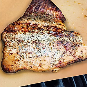 Kona Copper Grill Mats - Best Non Stick BBQ Grilling Mats For Gas Grills, Electric, Charcoal, Smokers (Set of 2)