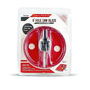 GoSports 6 inch Hole Saw - Heavy-Duty Steel Design - Great for Making Cornhole Boards