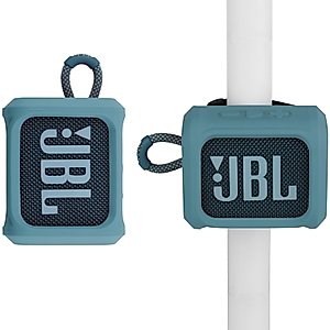 TXesign Silicone Case for JBL Go 3 Portable Speaker with Removable Strap for Bike Golf Cart Travel Carrying Case Protective Sleeve Speaker Cover (Sky Blue)