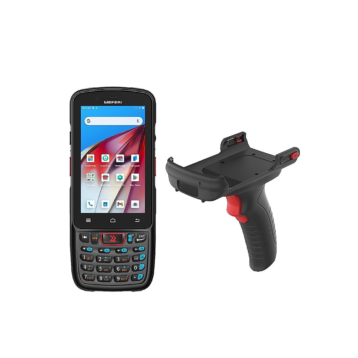 MEFERI ME40K Android 12 Barcode Scanner with Pistol Grip, Equip SE4710 Zebra Scanner Engine, 5180mAh, PDA Handheld Mobile Computer Snapdragon Octa-core CPU, 4G BT WiFi GPS NFC