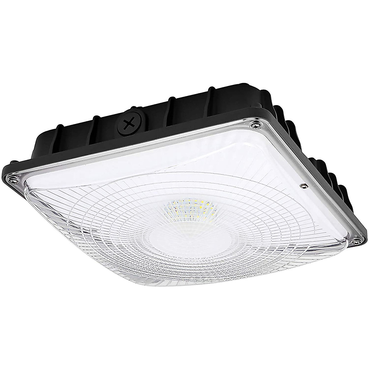 Feazac LED Canopy Light Fixture,45W 5850lm HID/HPS Replacement, 9.5" x 9.5", LED Shop Light, 5700K, AC100-277V, IP65 Waterproof,Canopy Light Outdoor for Gas Station,Warehouse Light (45W-1PACK)