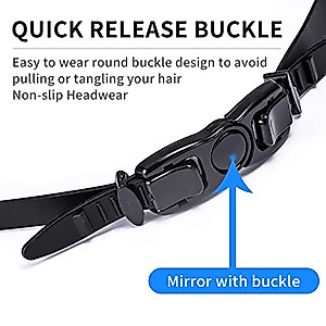 YLYUELANG Swimming Goggles with Earplug Design,No Leaking,Anti-Fog,Anti-UV,Perfect Swim Goggles for Men,Women and Youth(Black)