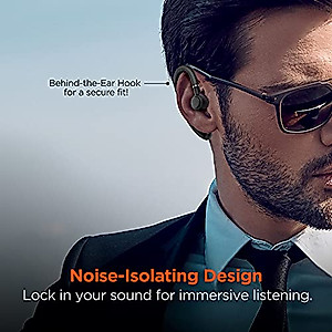 HyperGear BT 780 Wireless Headset with Noise Isolating Mic, Multipoint Device Connection, Ultralight Earphone for Driving/Truckers/Office, Compatible with Bluetooth Devices