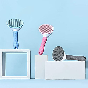 Cat Brush, ELS PET Self Cleaning Dog Brush for Shedding, Dog Grooming Brush Removes Loose Undercoat, Dog Comb with Massage Particles, Cat Dog Hair Brush for Long Haired & Short Haired Dogs, Cats