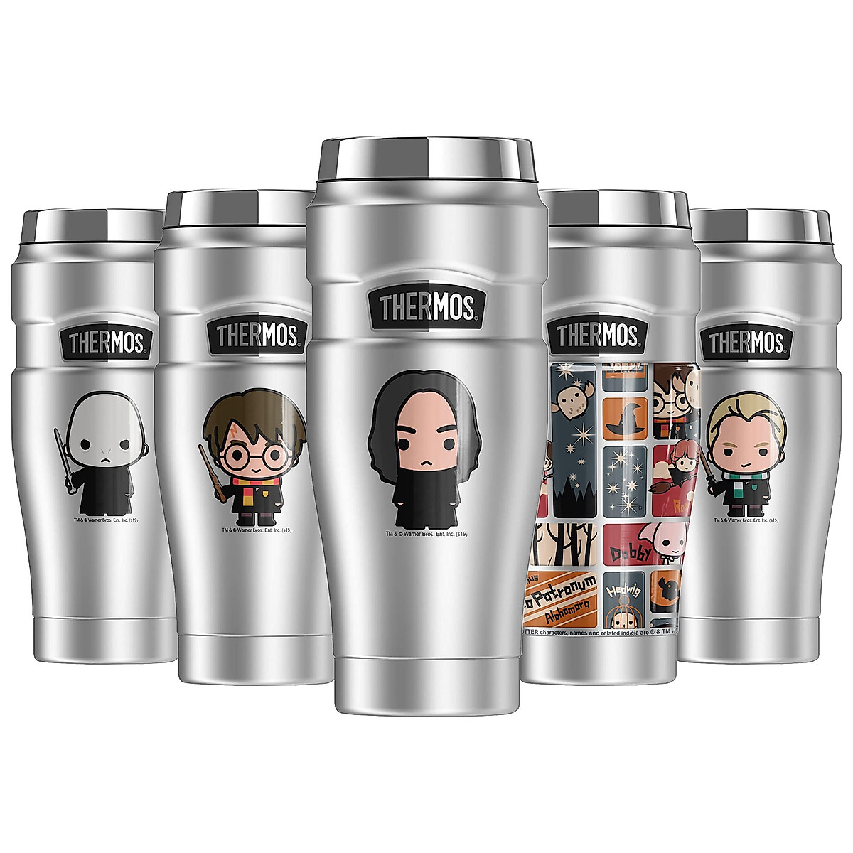 Harry Potter Snape Cute Chibi, THERMOS STAINLESS KING Stainless Steel Travel Tumbler, Vacuum insulated & Double Wall, 16oz