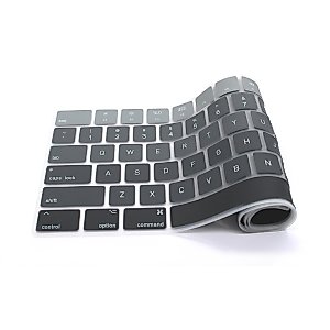Boaulee Ultra Thin Silicone A1843 Keyboard Cover Skin for iMac Full Size Wireless Numeric 2017-2019 Magic Keyboard with Numeric Keypad MQ052LL/A A1843 US Layout (Gradient Gray)