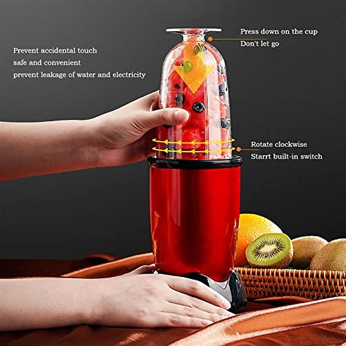 TANACC Portable Juice Blender Electric Juicer 220V Mini Household Automatic Blender Multifunctional Juicer Machine High Quality Home Kitchen Fruit Juicer Cup
