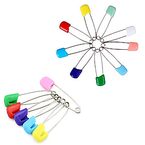 Newsfana Diaper Pins Stainless Steel Traditional Safety Pin (Asst) 100PCS