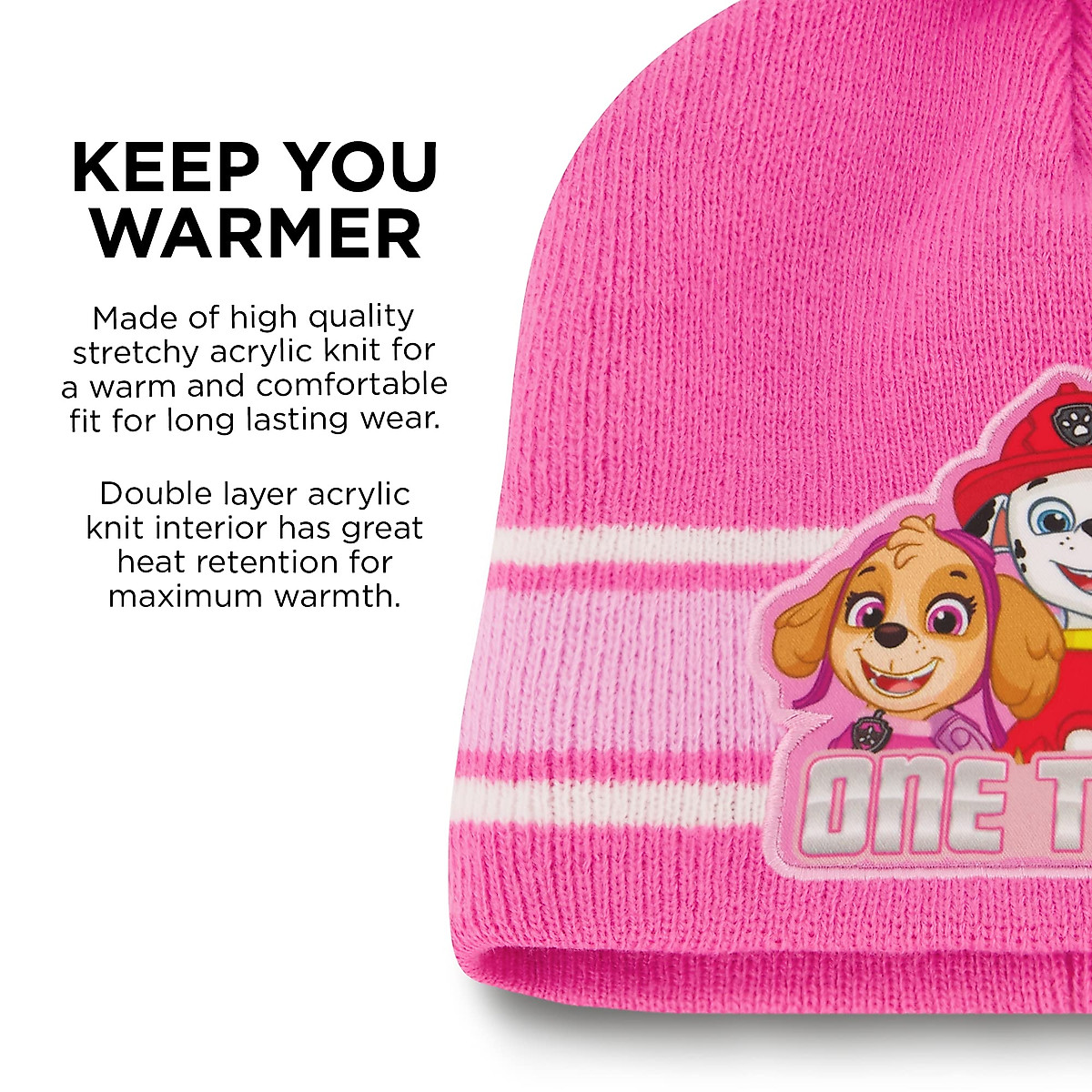 Nickelodeon Girls Toddler Winter Hat, Scarf & Mittens Set 2-4 Or Paw Patrol Marshall Hat, Scarves & Kids Gloves Sets 4-7