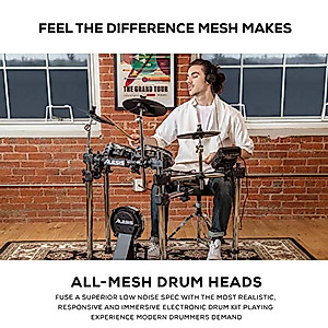 Alesis Drums Surge Mesh Kit - Electric Drum Set with USB MIDI Connectivity, Mesh Heads, Solid Rack and Drum Module Including 40 Kits and 385 Sounds