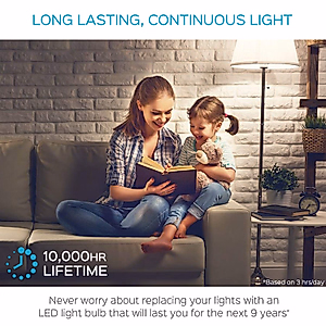 Luxrite A19 LED Light Bulb 100W Equivalent, 4000K Cool White Non-Dimmable, 1600 Lumens, Standard LED Bulb 15W, E26 Medium Base, UL Listed, Perfect for Table Lamps and Home Lighting (6 Pack)