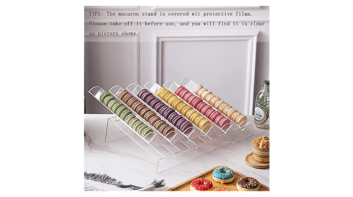 BLBYHO Acrylic Macaron Display Tray – Elegant Party Decor