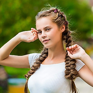 WILLBOND 100 Pieces Mini Hair Claw Clip Plastic Small Colorful Hair Clamps Clips Tiny No-slip Jaw Hair Clip with Box Container for Women Friends Styling Hair Accessories(Mixed Colors)