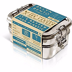 Stainless Steel Bento Box Lunch Box, A Large Metal 3 Compartment Tiffin Food Container Lunchbox For Boys Girls & Adults, Eco Friendly Meal Prep Food Container Storage For School or Work