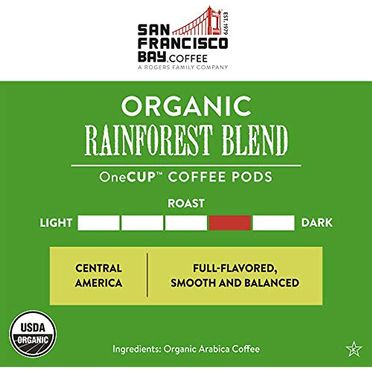 San Francisco Bay Compostable Coffee Pods - Organic Rainforest Blend (120 Ct) K Cup Compatible including Keurig 2.0, Medium Dark Roast
