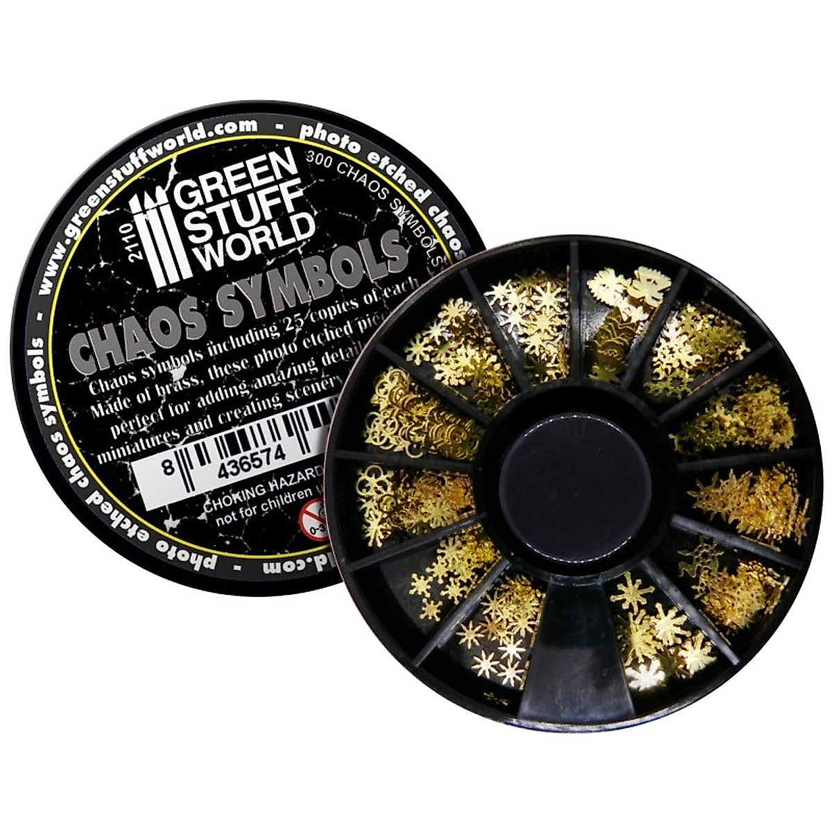 Greenstuff World Brass Chaos Rune & Symbol Set for Hobby Material GSWD-2110