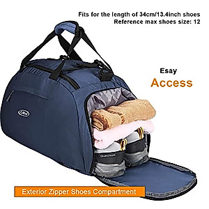 G4Free 40L 3-Way Duffle Bag Backpack Gym Bag for Men Women Sports Duffel Bag with Shoe Compartment Travel Backpack Luggage