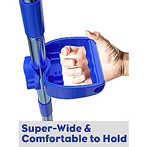 Garden Shovel Handle Attachment, Labor Saving Tool Handle Grip for Back Saver, Work with Garden Shovels, Snow Shovels, Rakes, D Grip Ergonomic Handle Replacement, Blue