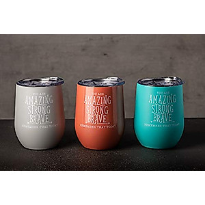 DIVERSEBEE Inspirational Thank You Gifts for Women, Mom, Girls, Wife, Girlfriend, Coworker, Nurses, Best Friend, Encouragement Birthday Wine Gifts for Her - Insulated Wine Tumbler Cup with Lid (Aqua)