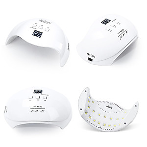 Gel UV LED Nail Polish Lamp, LKE Nail Dryer 40W LED Light with 3 Timers Professional for Nail Art Tools Accessories White