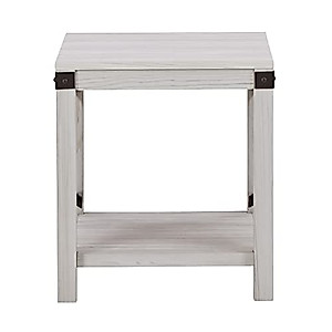Signature Design by Ashley Bayflynn Modern Farmhouse End Table, Whitewash