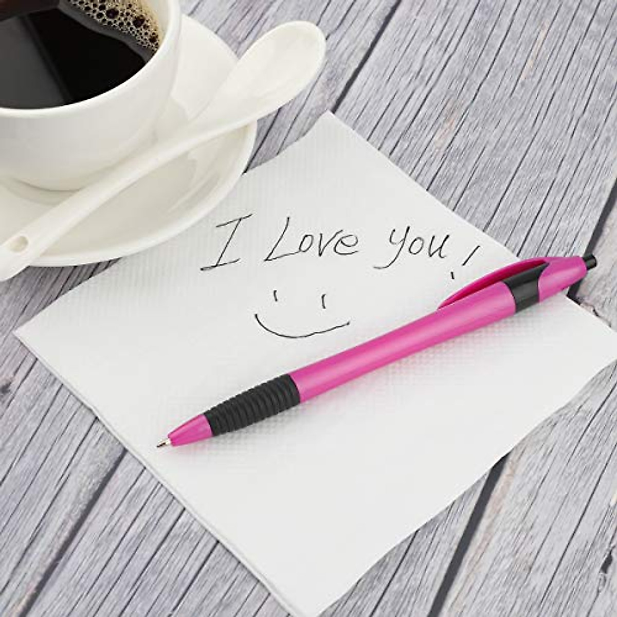 Sikao Pens Bulk Gripped Slimster Retractable Ballpoint Pen Medium Point Black ink Smooth Writing Pens for Journaling No Bleed (60Pack)