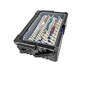 LINE10 Tools 500pc Rotary Tool Accessories Attachments Kit in Cantilever Storage Organizer Case Box Set
