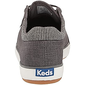 Keds Center 2 Lace Up, Sneaker Womens, Grey Cotton Slub, 7 Medium
