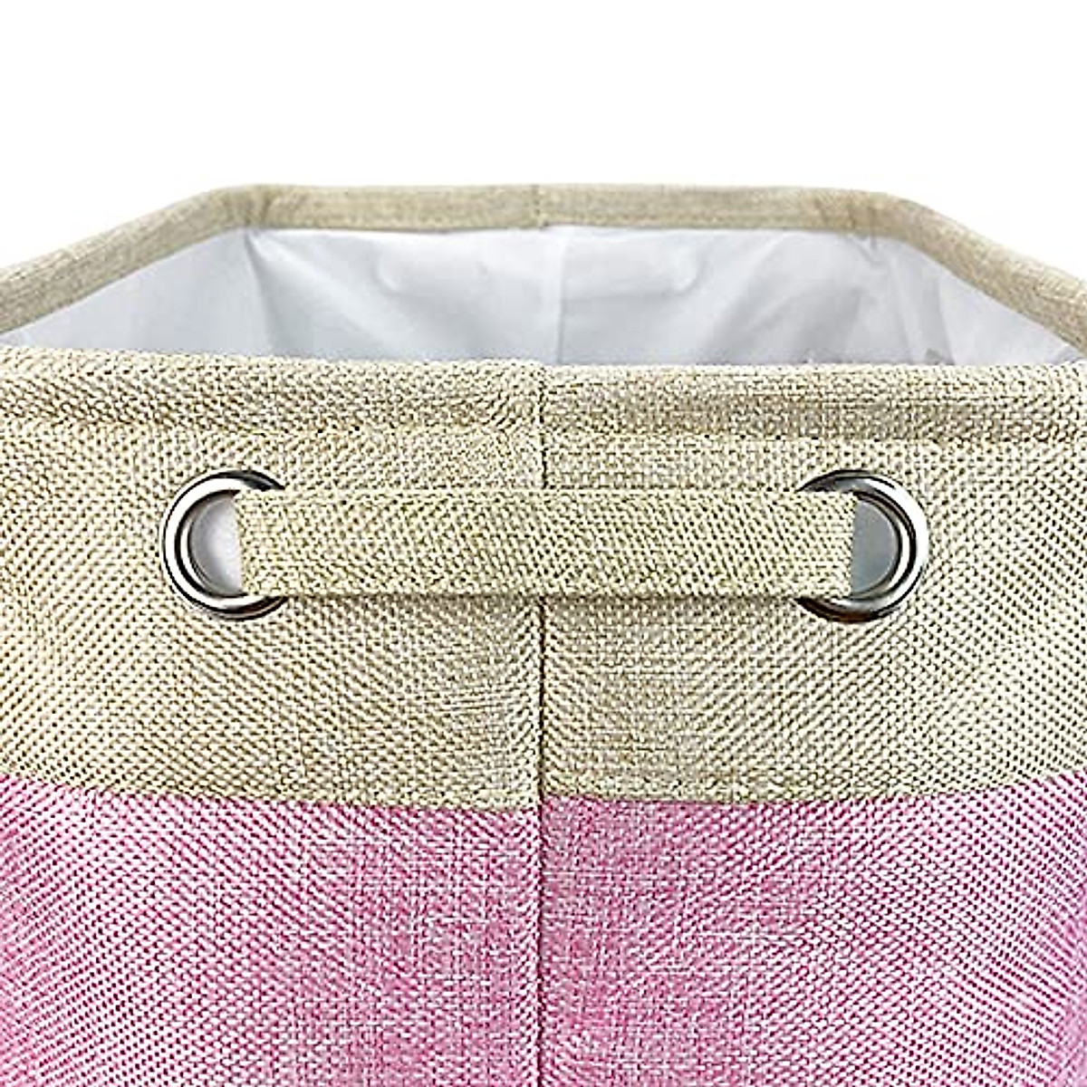MALIHONG Custom Foldable Storage Basket with Lovely Dog English Springer Spaniel Collapsible Sturdy Fabric Pet Toys Storage Bin Cube with Handles for Organizing Shelf Home Closet, Pink and White