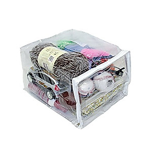 Oreh Homewares Heavy Duty Vinyl Zippered See-Through Storage Bags (Clear) for Jewelry, Shirts, Cosmetics, Arts & Crafts Supplies and Much More! (9" x 11" x 7") 3 Gallon 8-Pack