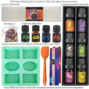 ZenseMe Bundle of Soap Making Kit with 5.5 LB Goats Milk | DIY Bundle, Melt and pour organic natural supplies for adults, beginners
