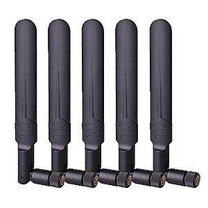 AEDIKO 5pcs Dual Band WiFi 2.4GHz 5GHz 5.8GHz 8dBi MIMO RP-SMA Male Antenna for WiFi Router Wireless Network Card USB Adapter Security IP Camera Video Surveillance Monitor